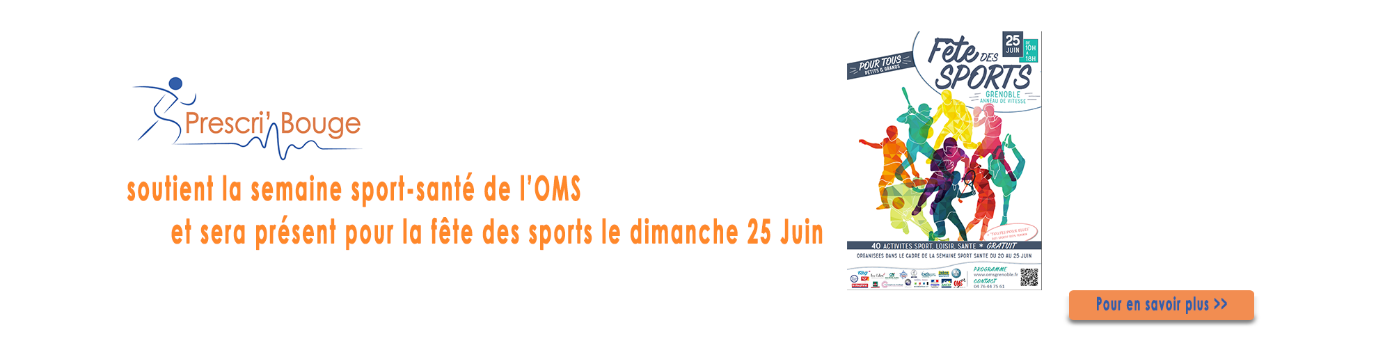 Prescri'Bouge soutient et sera présent à la fête des sports le 25 Juin ! - Prescri'Bouge