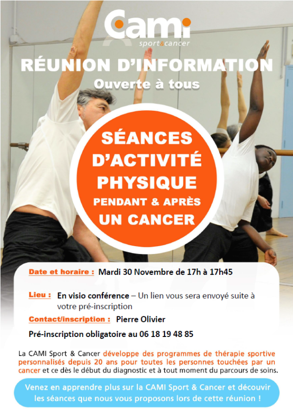 Conférence activité physique et cancer - Prescri'Bouge